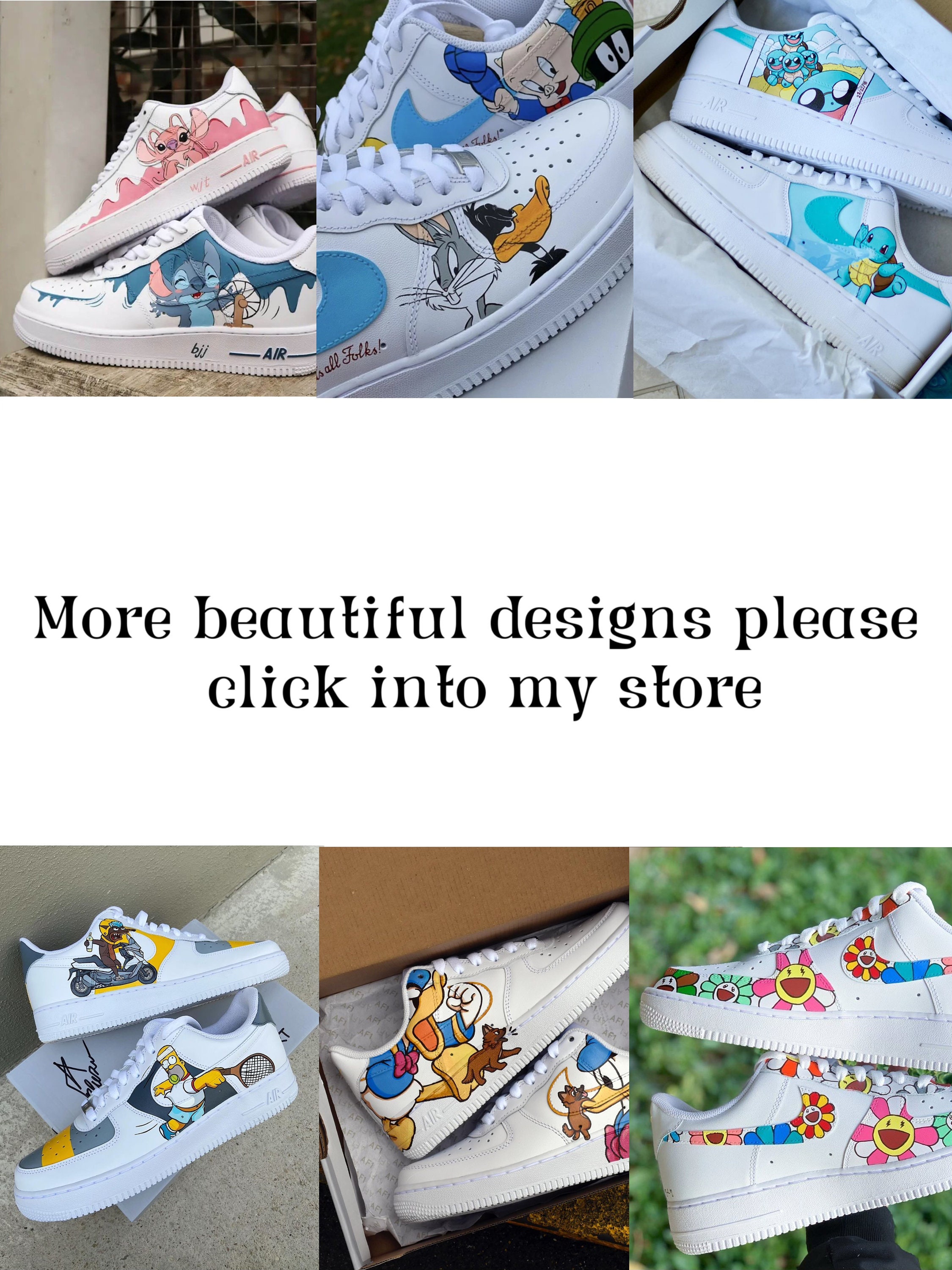 Custom Hand Painted Air Force 1 Af1 Cartoons Sneakers Street Style ...