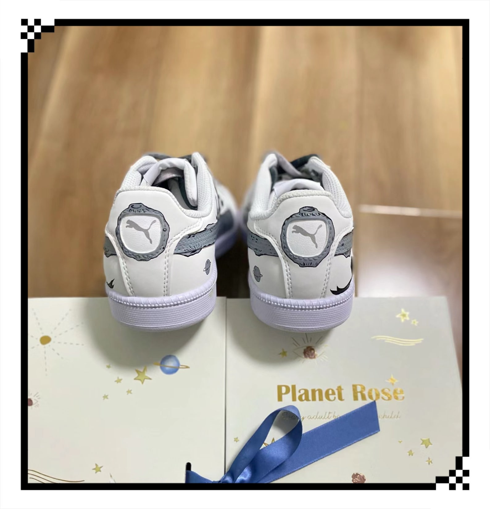 Custom Hand Painted PUMA Basket Classic XXI Trainer Cartoons Street ...