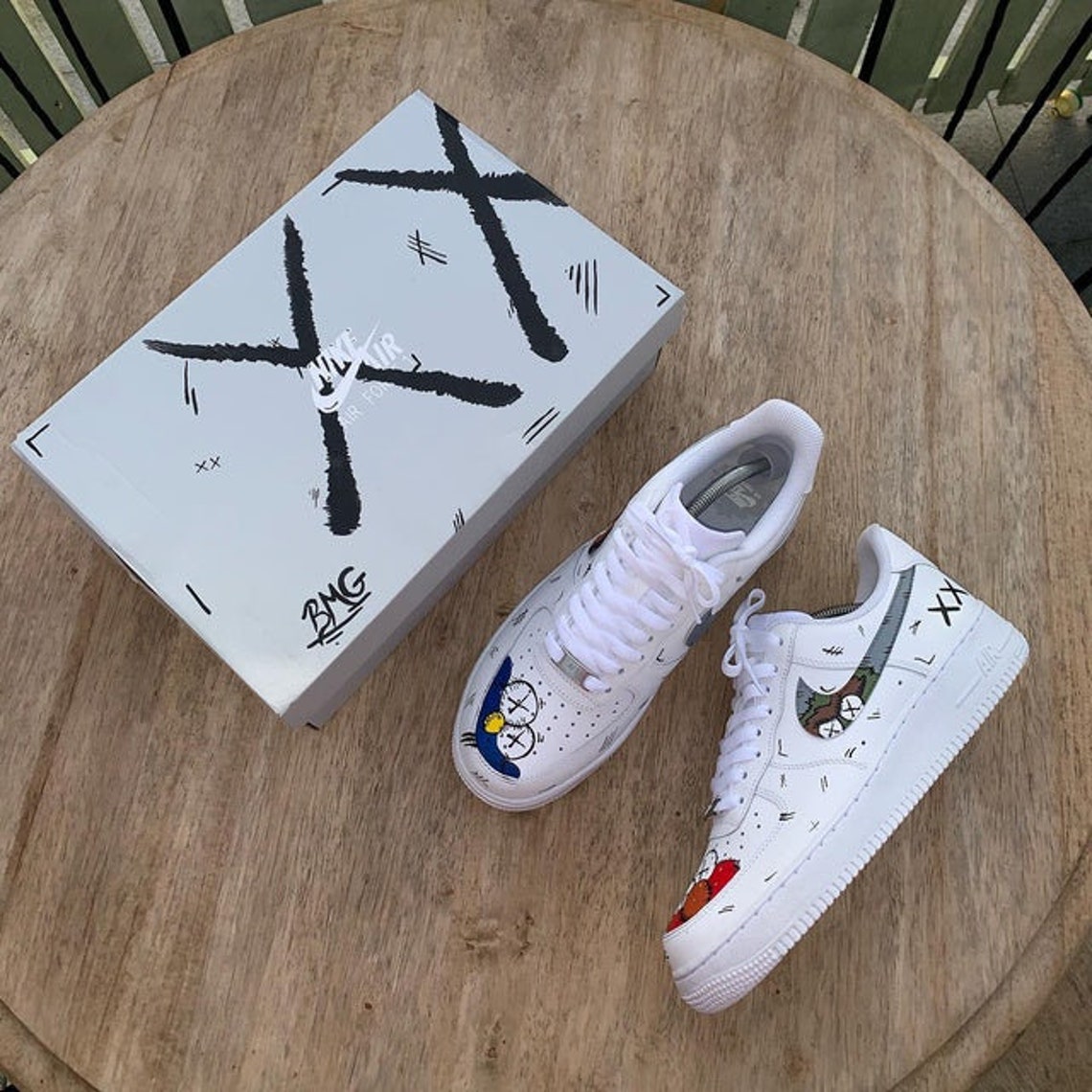 Custom Hand Painted Nike Air Force1.af1 Kwas X Cartoons Street Style ...