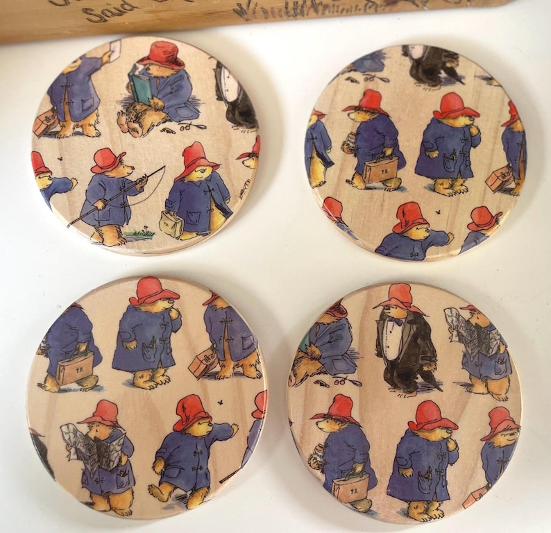 Paddington Bear Coasters. 100% Pine Coasters. Share a Cuppa With ...