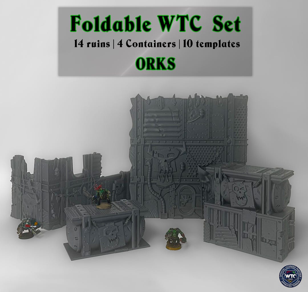 WTC 40K Foldable Terrain - Ork Theme | WH40K Wargame Scenery - Etsy