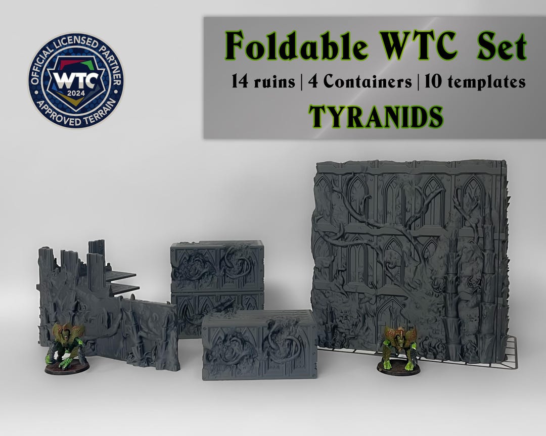 WTC 40K Foldable Terrain - Tyranids Theme | WH40K Wargame Scenery - Etsy