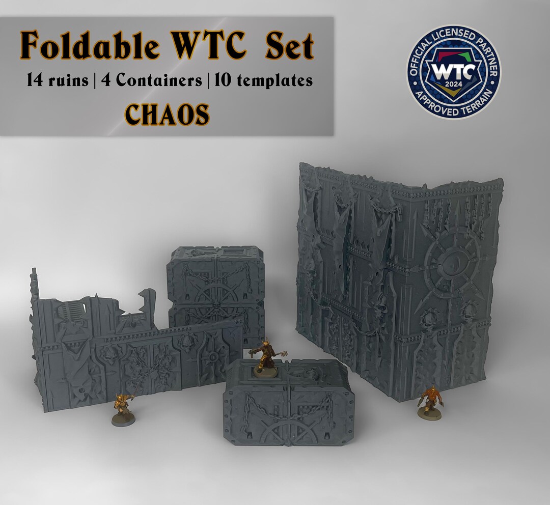 WTC 40K Foldable Terrain - Chaos Theme | WH40K Wargame Scenery - Etsy