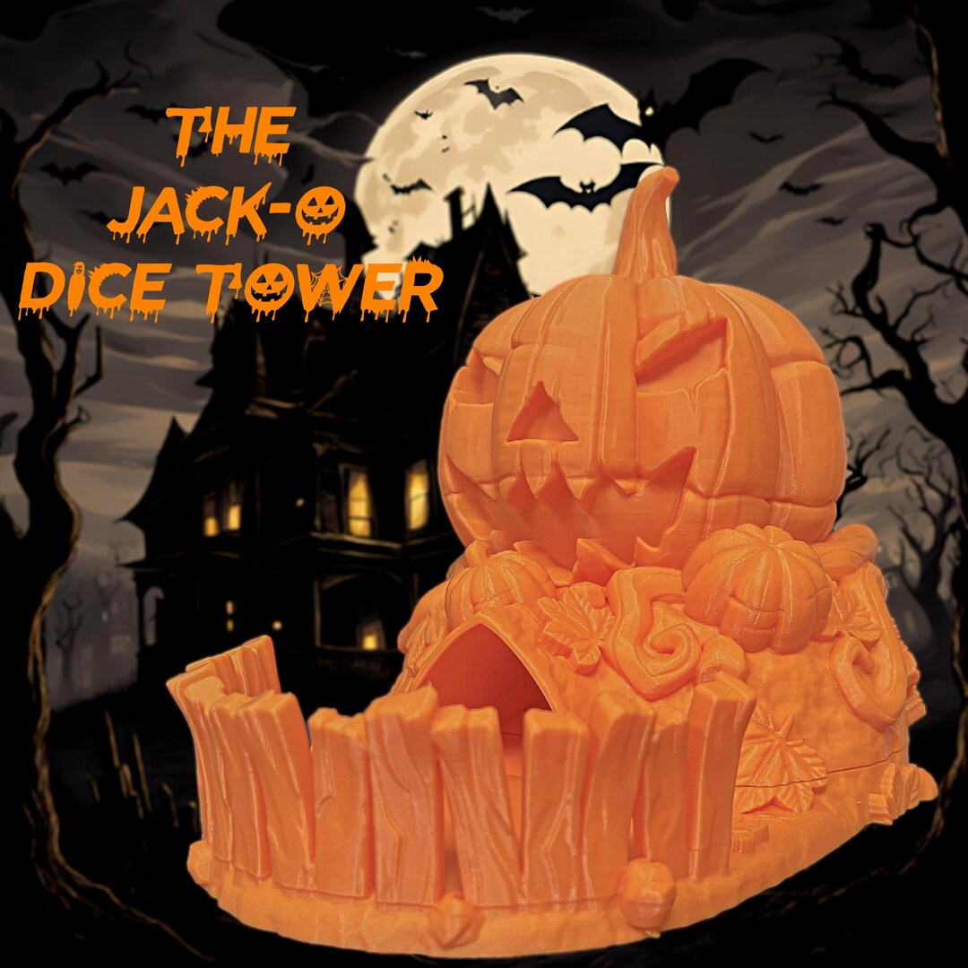 Jack-o Halloween Dice Tower | Dungeons and Dragons Gifts | Pumpkin ...
