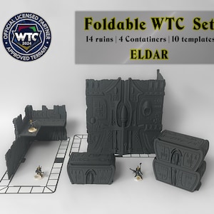 WTC 40K Foldable Terrain - Eldar Theme | WH40K Wargame Scenery - Etsy