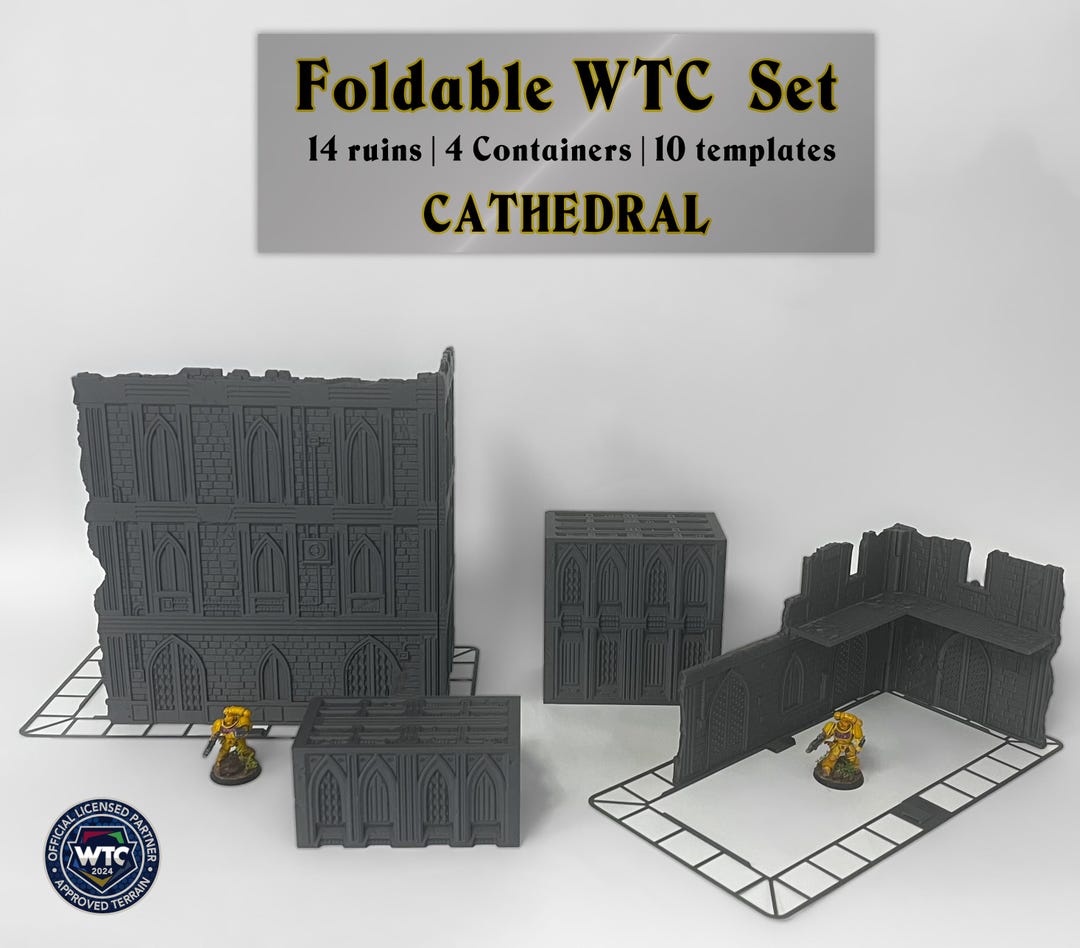 WTC 40K Foldable Terrain - Cathedral Theme | WH40K Wargame Scenery - Etsy