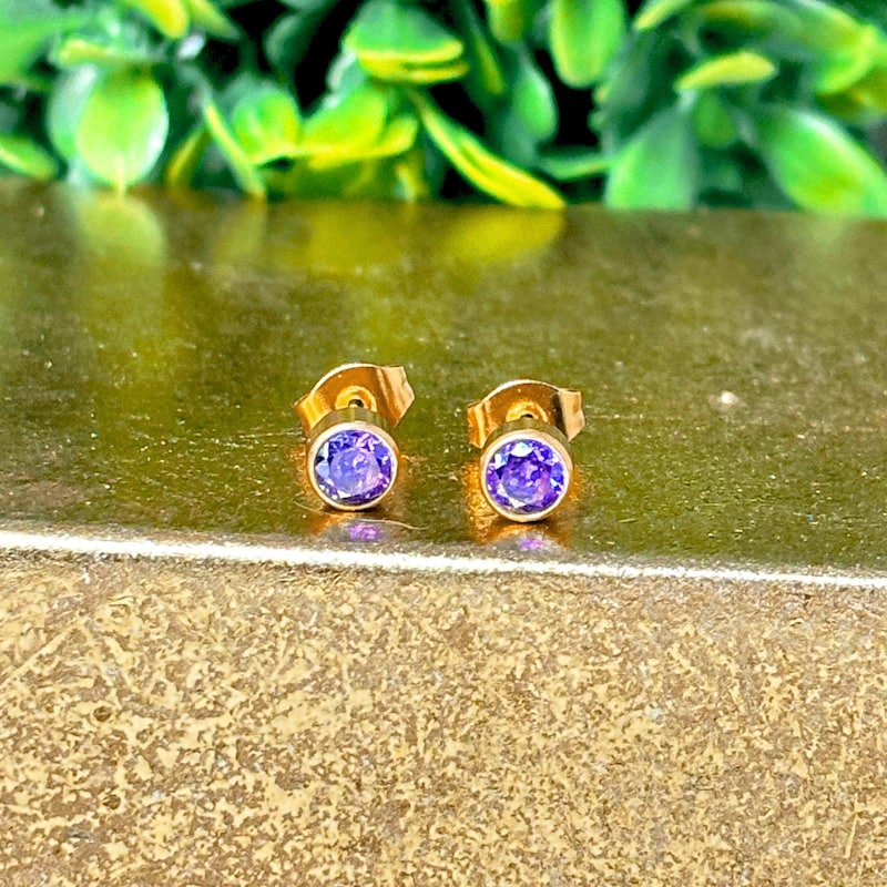 Amethyst Ring Gold Plate - Etsy