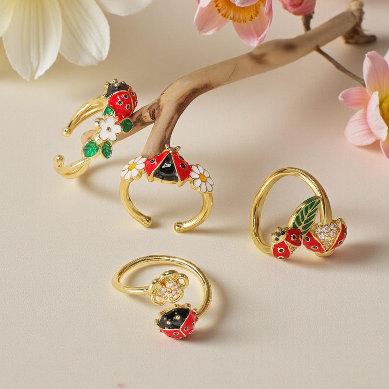 Ladybug Ring - Etsy
