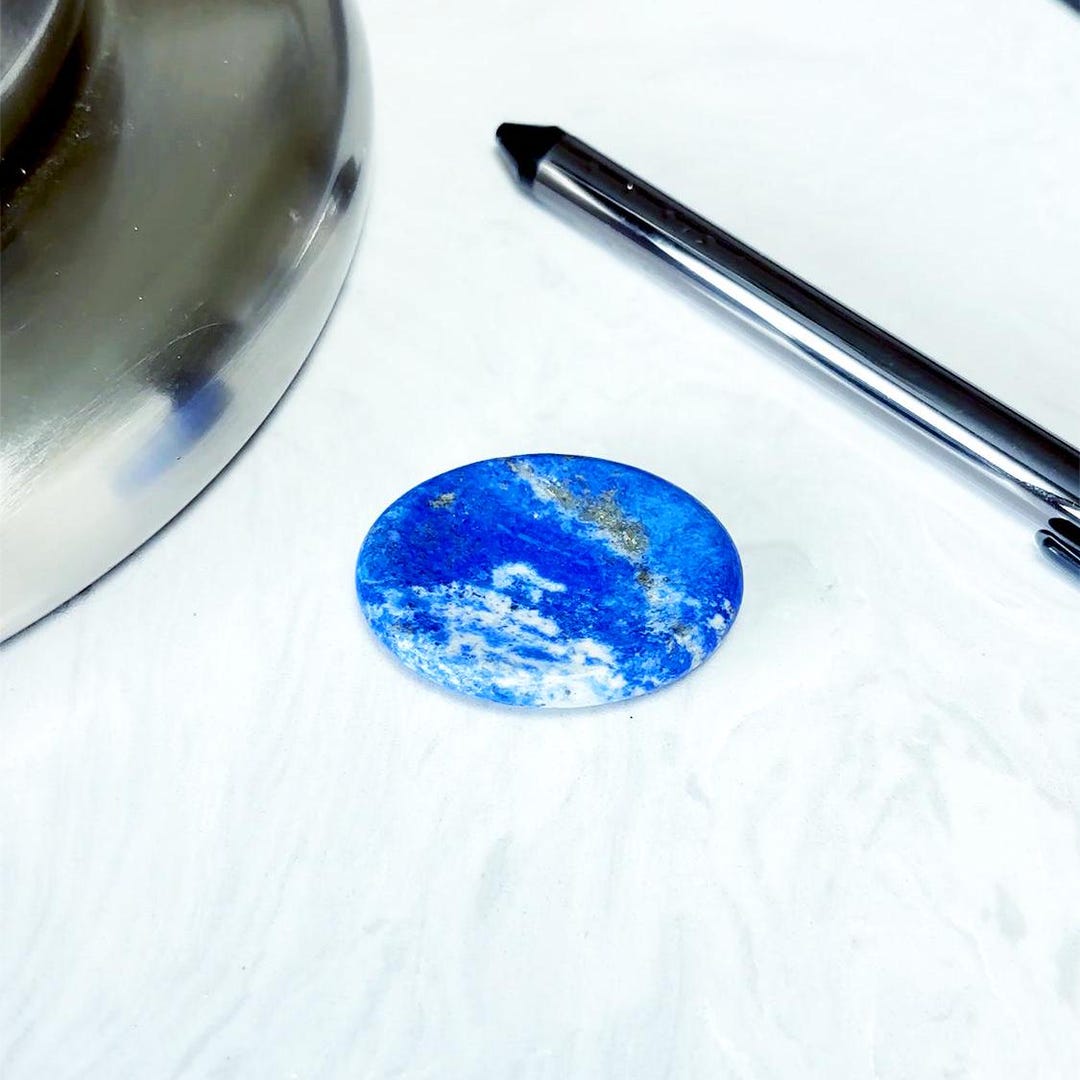 Natural Lapis Lazuli Worry Stone: Chakra Healing, Fidget Sensory Stone ...