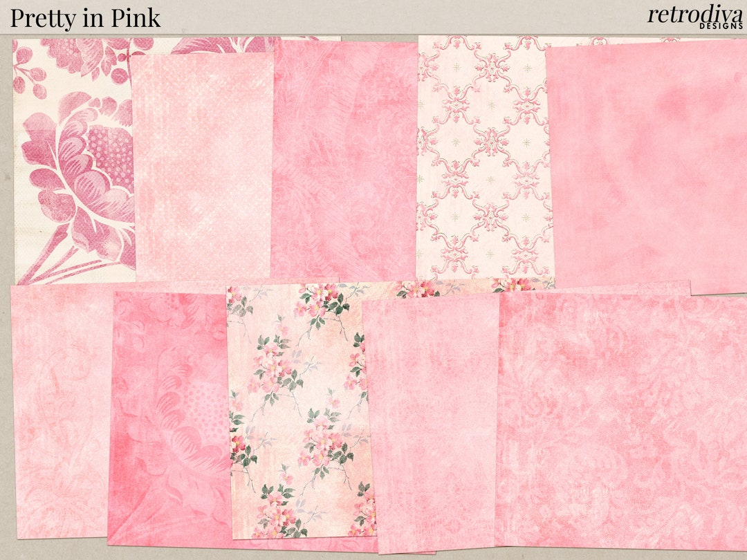 Pink, Rose Journal Printables - Vintage Printable Digital Papers ...