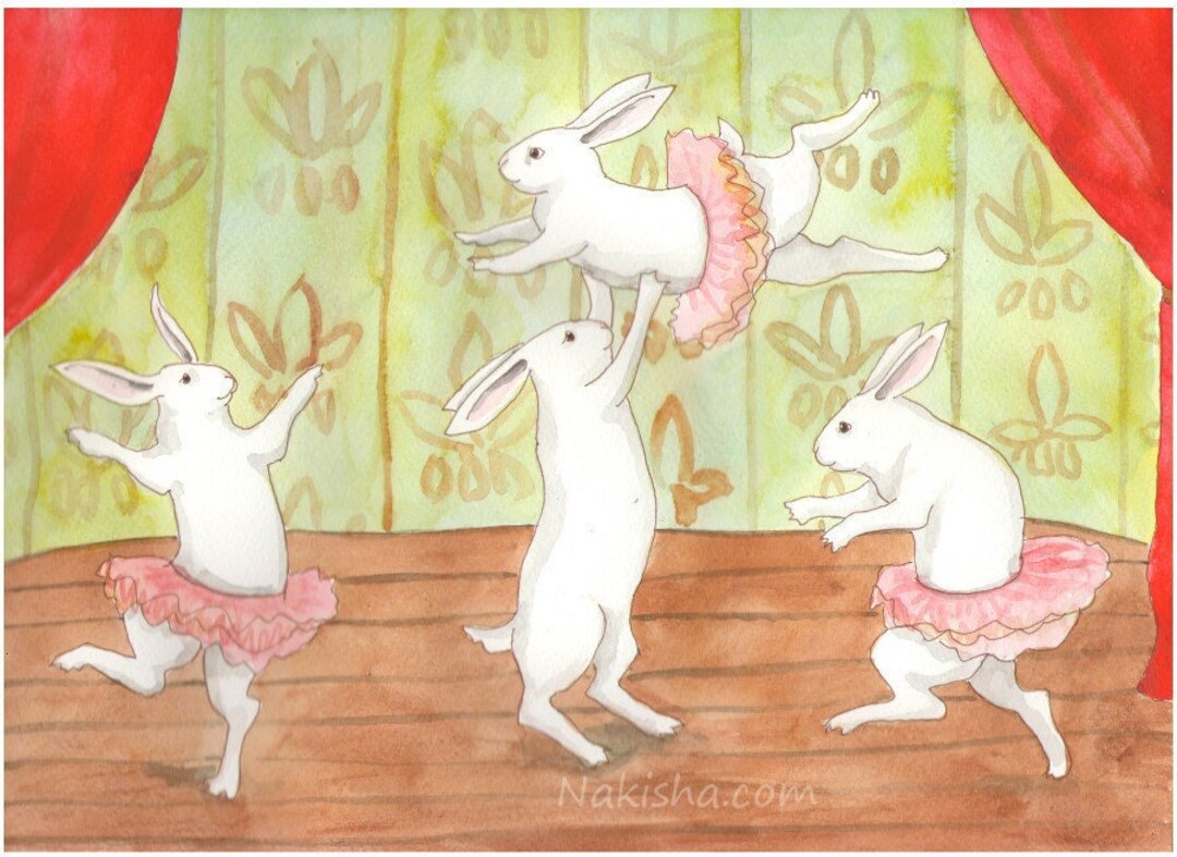 Ballet Fine Art Rabbit Print - Etsy