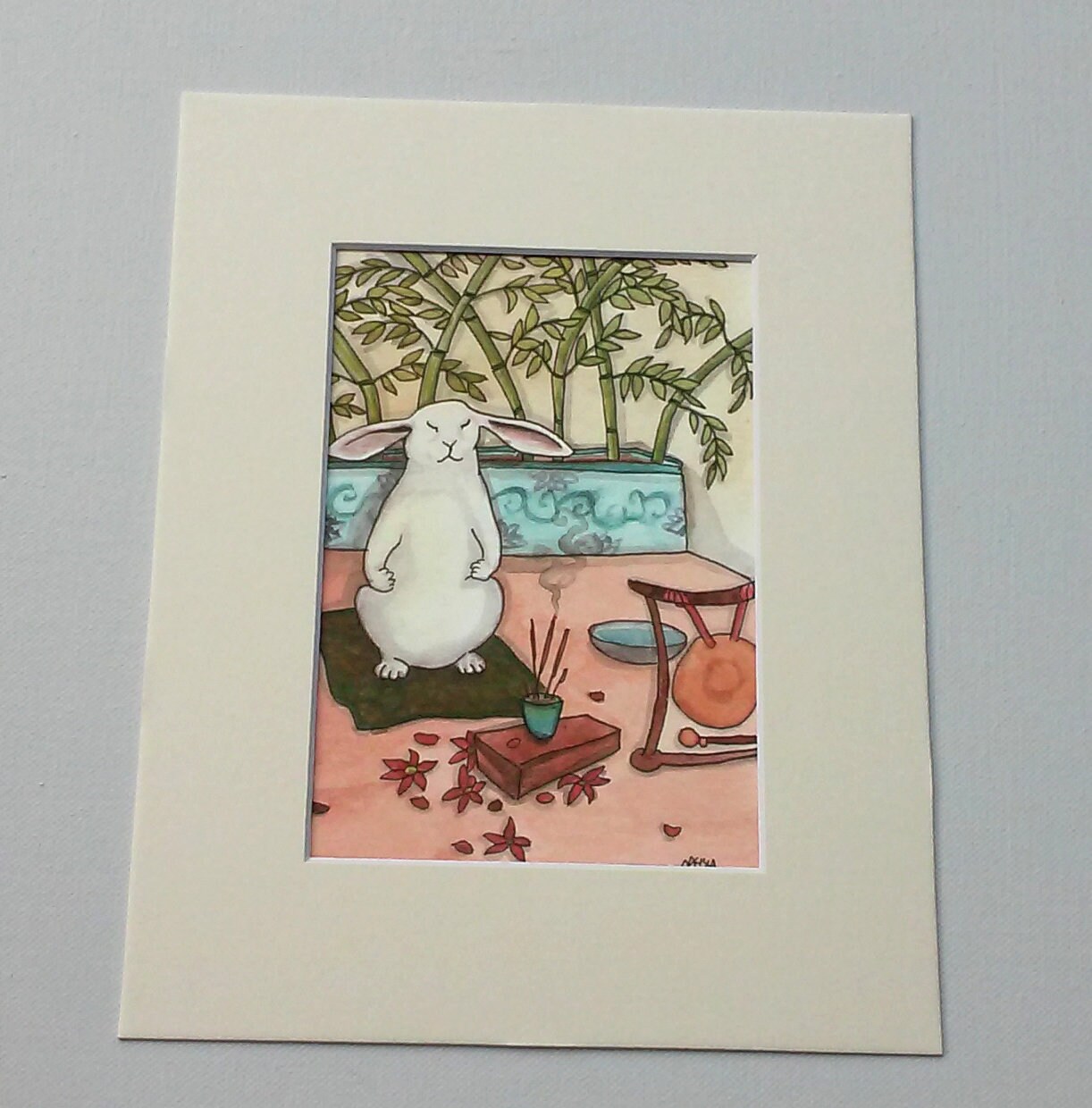 Fine Art Rabbit Print Meditating Bunny | Etsy