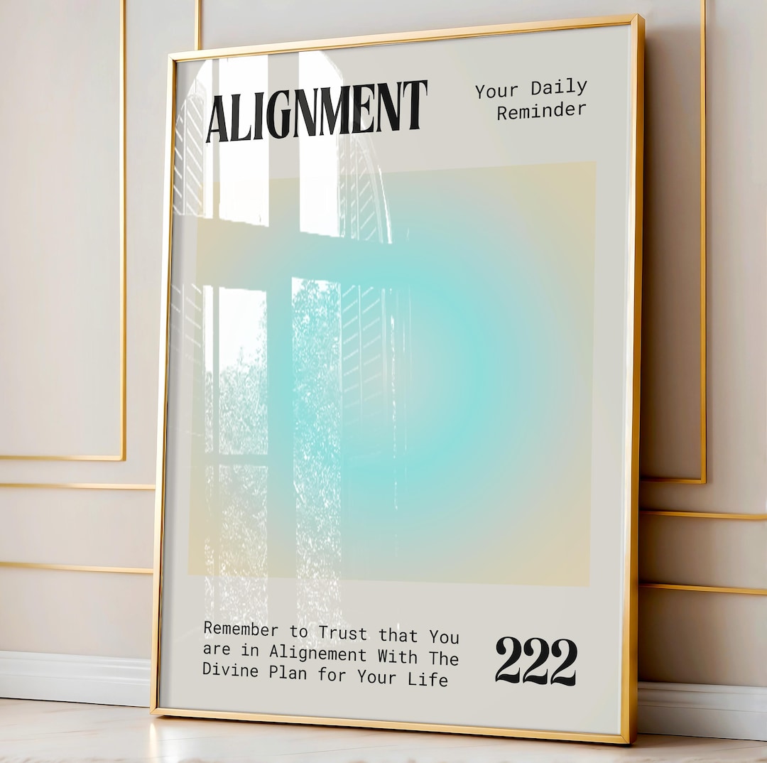 222 Angel Number Aura Print: Blue Gradient Dorm Decor (digital Download ...