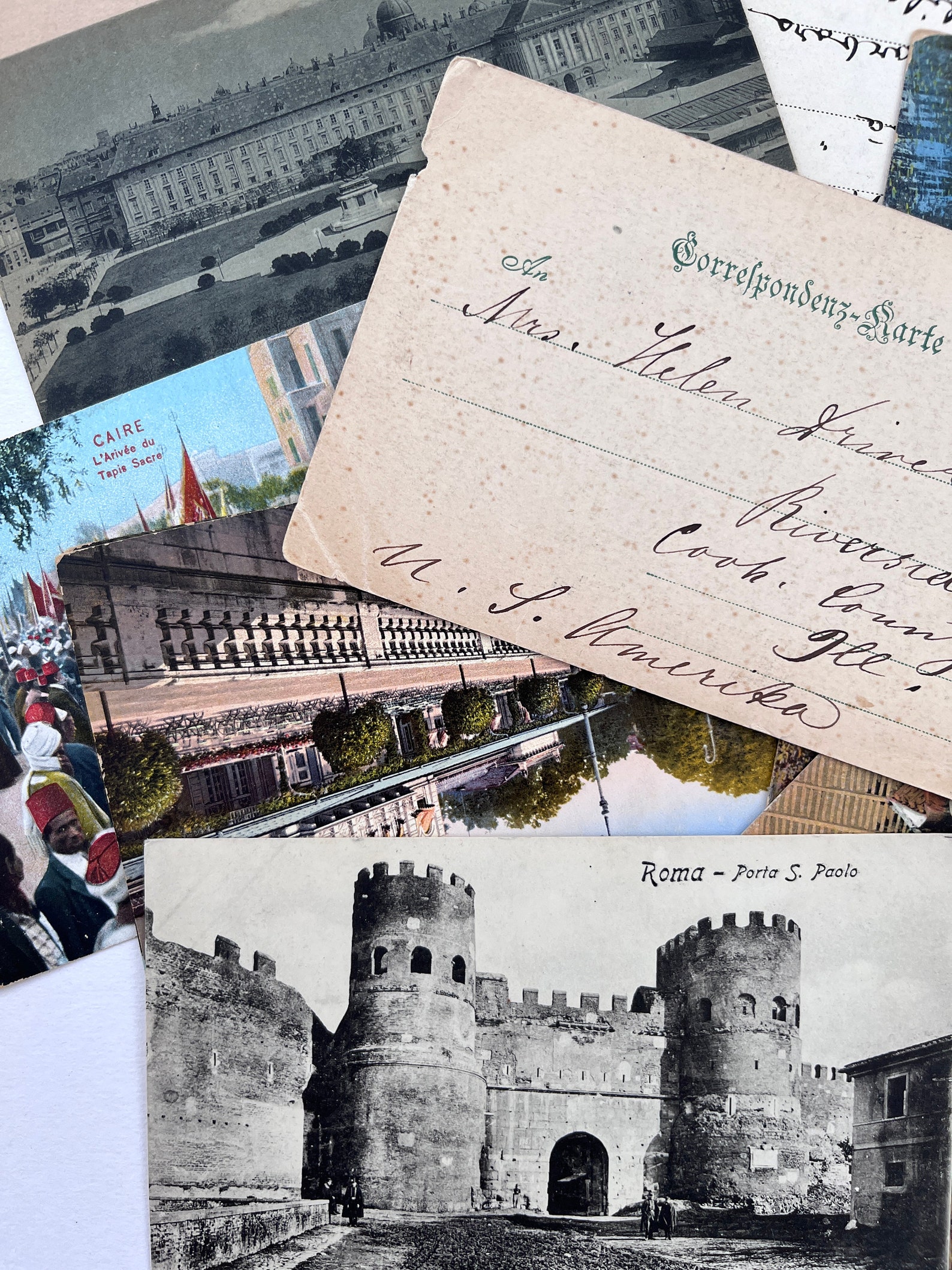 Antique POSTCARD Ephemera Vintage Mini Art Postcard Collection Random ...