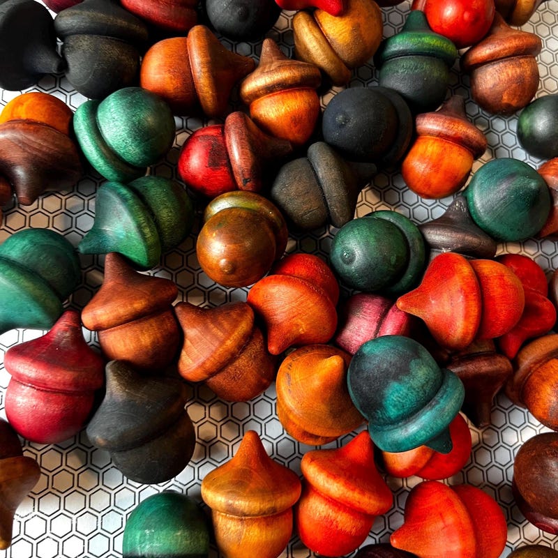 Wood Acorn - Etsy
