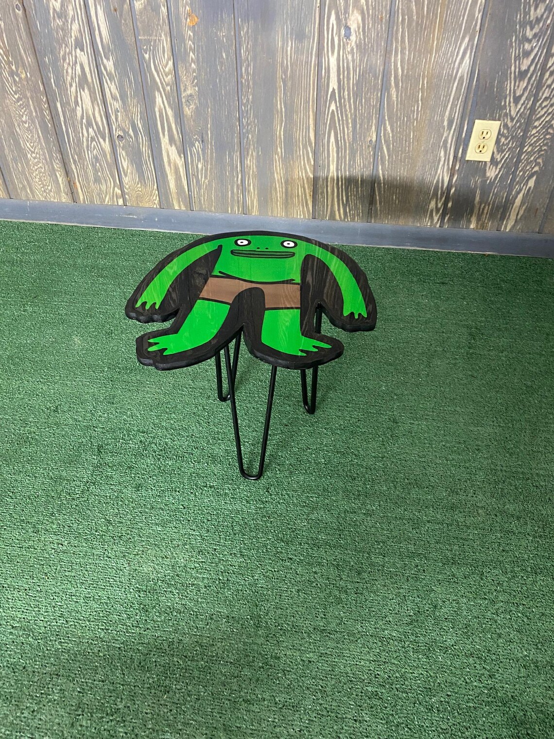 Smiling Friends Mr Frog Table Epoxy Resin Woodwork Adult Swim Home ...