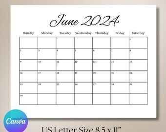 2024-2025 School Year Calendars, Editable and Printable, Kids Schedule ...