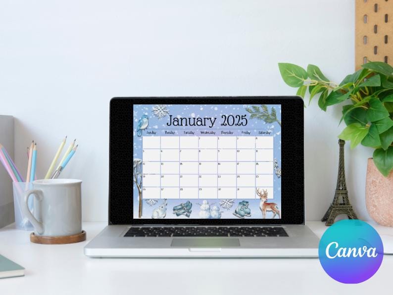 Editable and Printable January 2025 Calendar, Kids Schedule, School ...