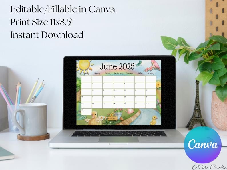 2024-2025 School Year Calendars, Editable and Printable, Kids Schedule ...