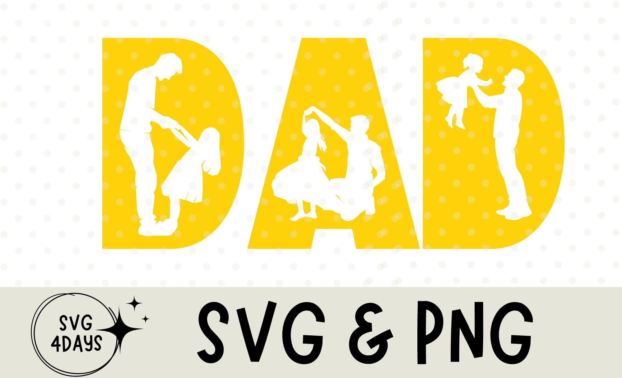 Dad Svg Fathers Day Svg Girl Dad Svg Dad Png Dad Cut File Father