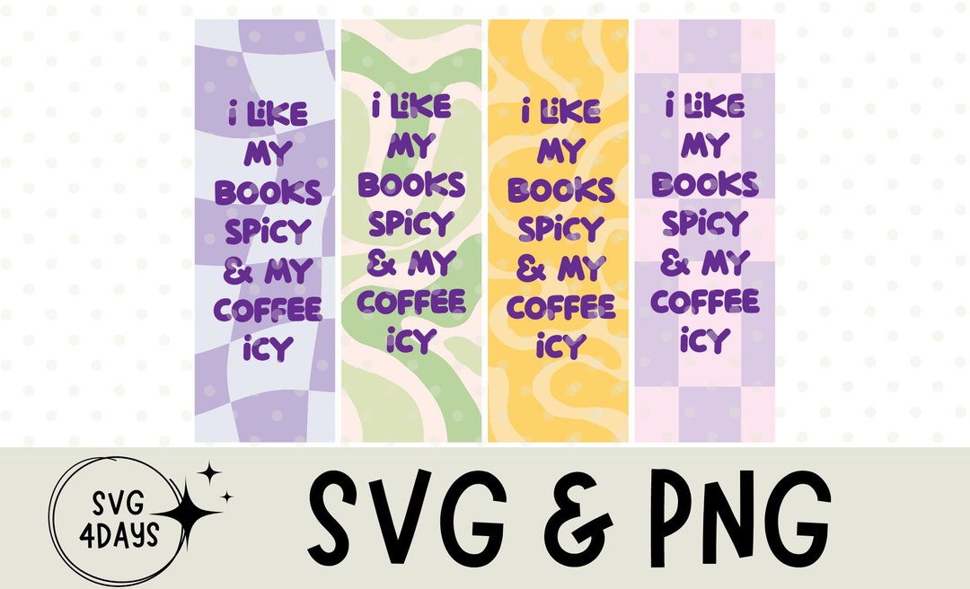 Bookmark SVG Bundle, Bookmark Png, Spicy Bookmark Svg, Printable ...