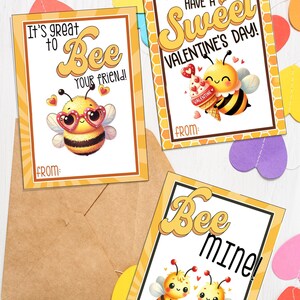 Kids Valentines Day Cards With Bees - Etsy