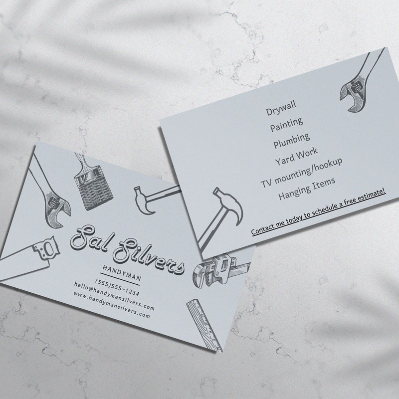 Handyman Business Cards - Etsy