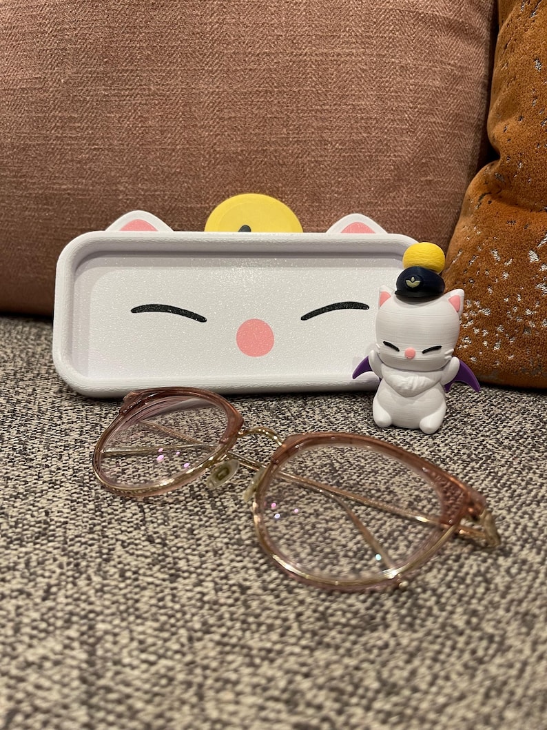 FFXIV Moogle Eye Glasses Holder, Cute FF14 3D Printed Final Fantasy Mog ...