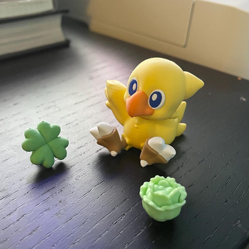 FFXIV Wind-up Chocobo+ (3D Printed in Color PLA) Aka Alpha Before ...