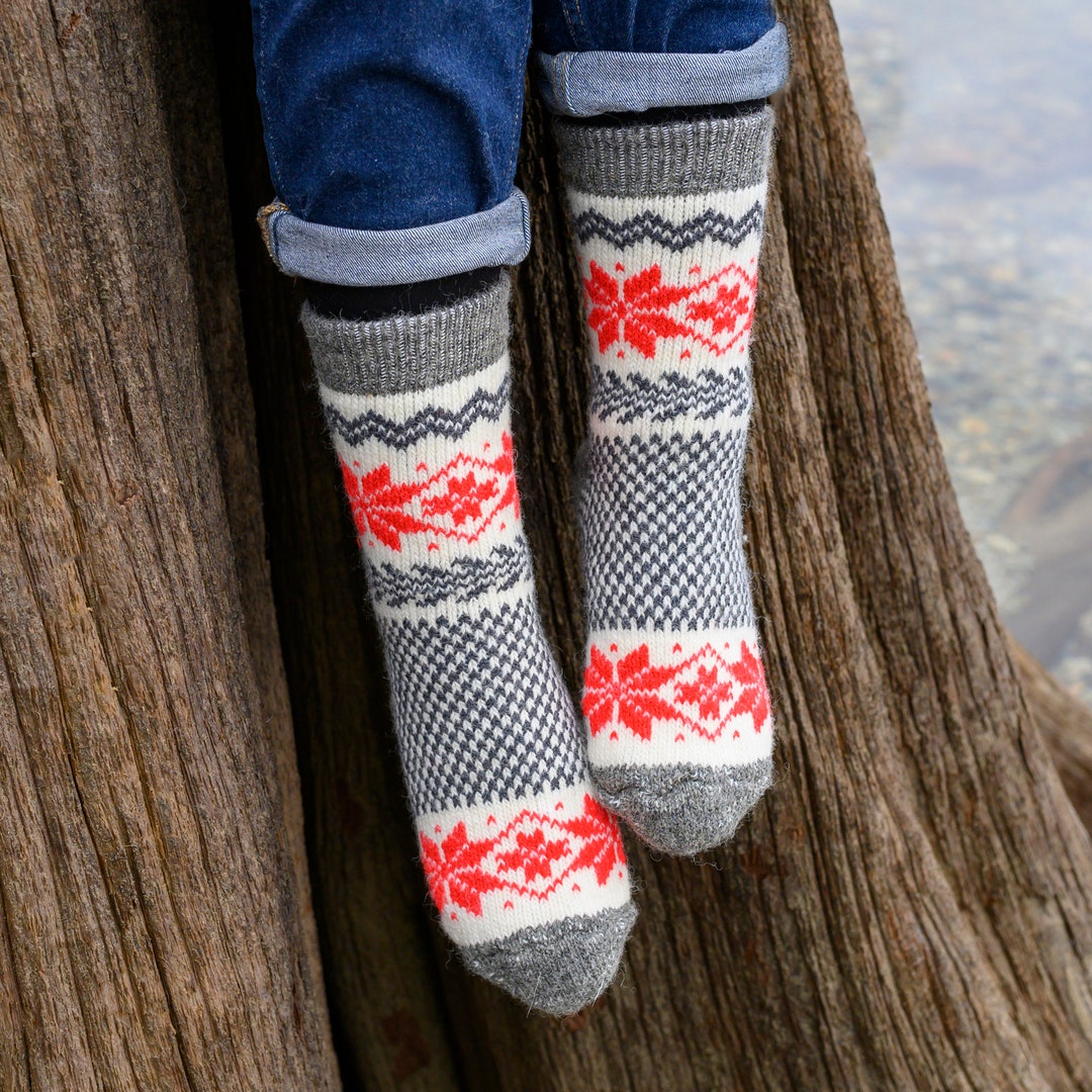 Boiled Angora Wool Socks: Warm Fuzzy Socks - Etsy