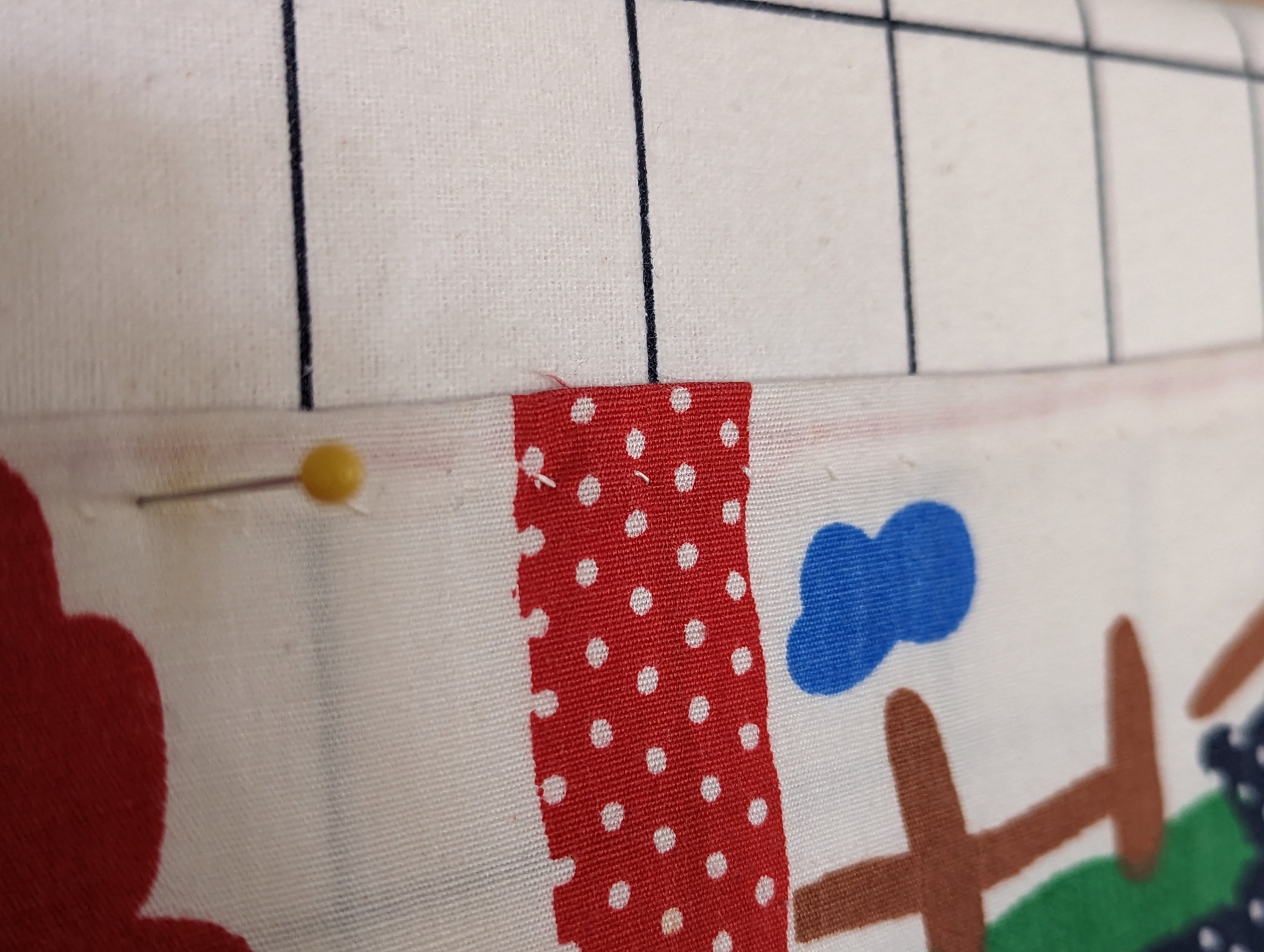 Folk Art Quilt Cheater Vintage Fabric Bright Color Animal Print - Etsy