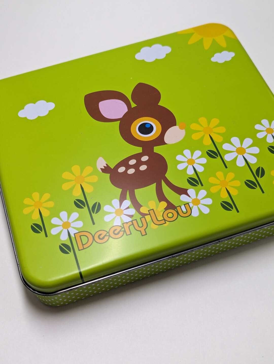 Rare Vintage Sanrio Deery-lou Stationary Set Green Tin Box With ...