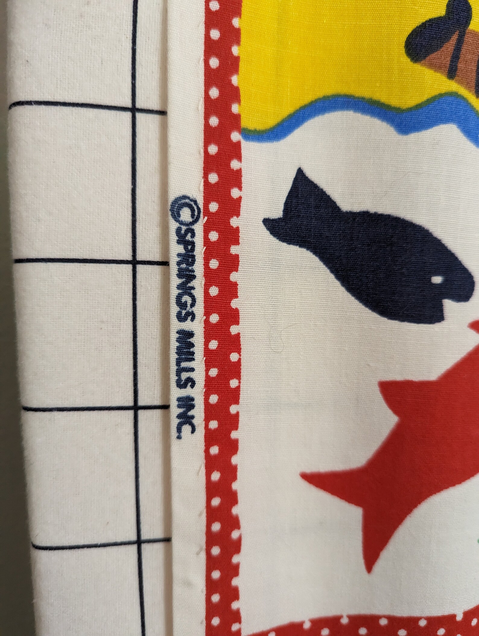 Folk Art Quilt Cheater Vintage Fabric Bright Color Animal Print - Etsy