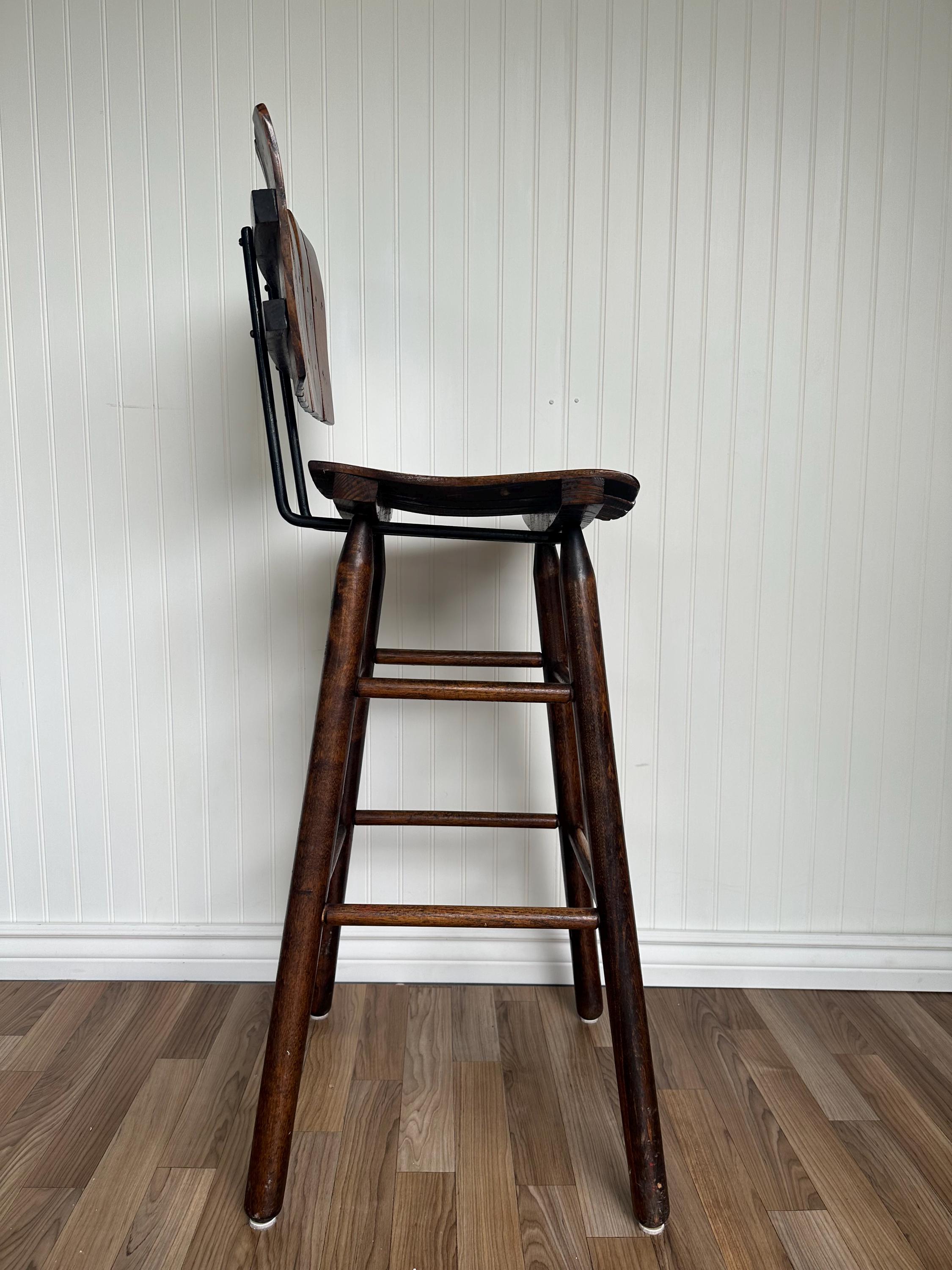 Mid-century Modern Wood-slat Stool - Etsy