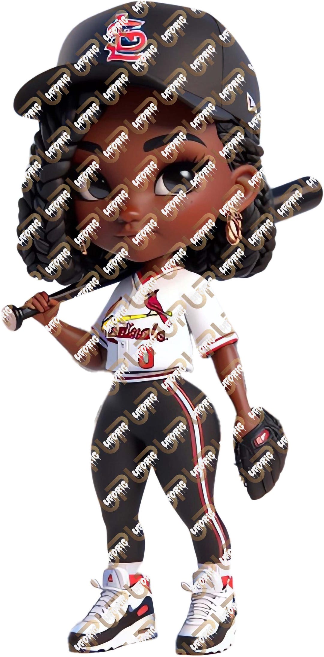 Chibi Baseball, Chibi Doll PNG, Chibi Doll Art, Chibi Doll African ...