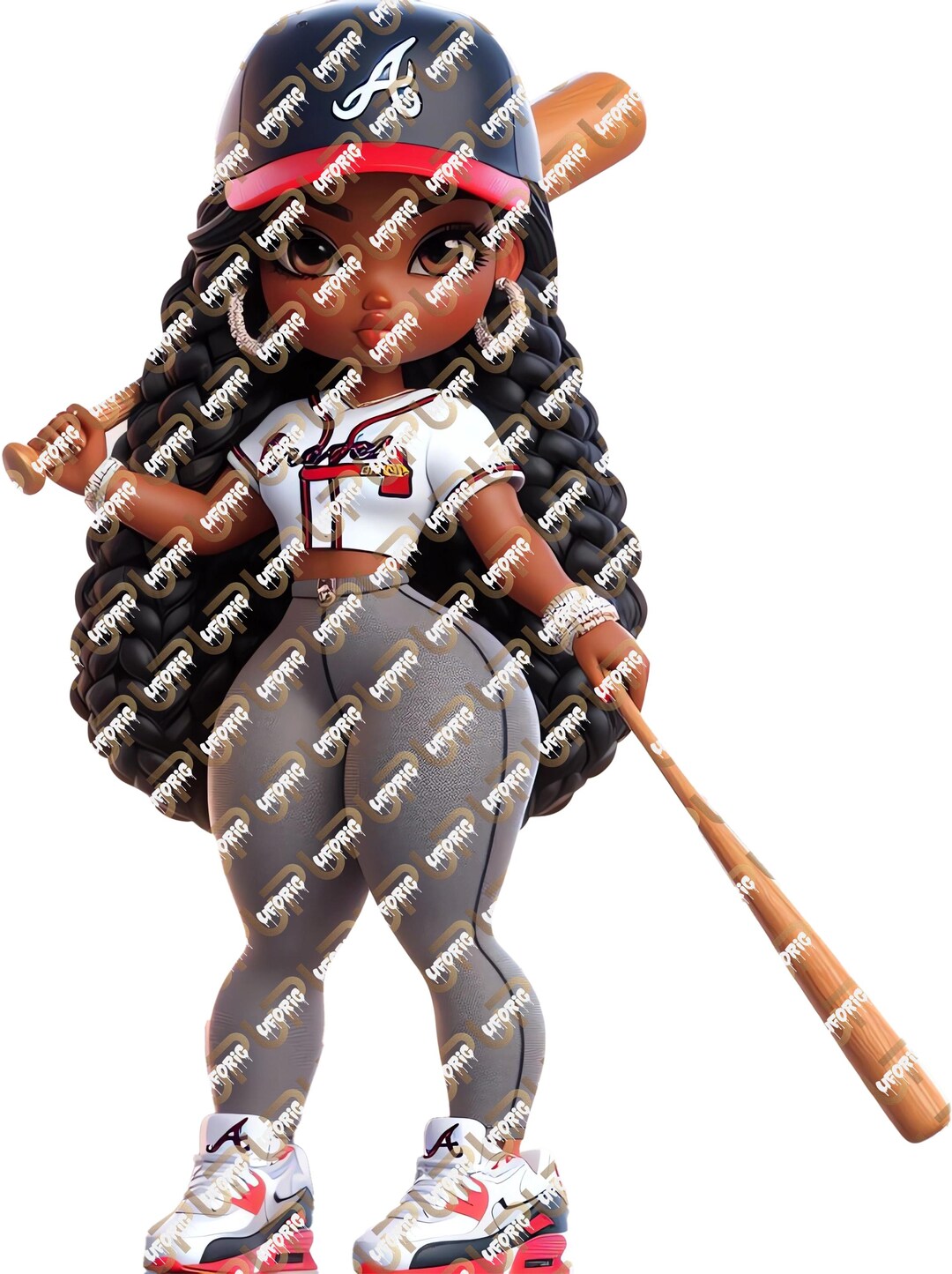 Chibi Baseball, Chibi Doll PNG, Chibi Doll Art, Chibi Doll African ...