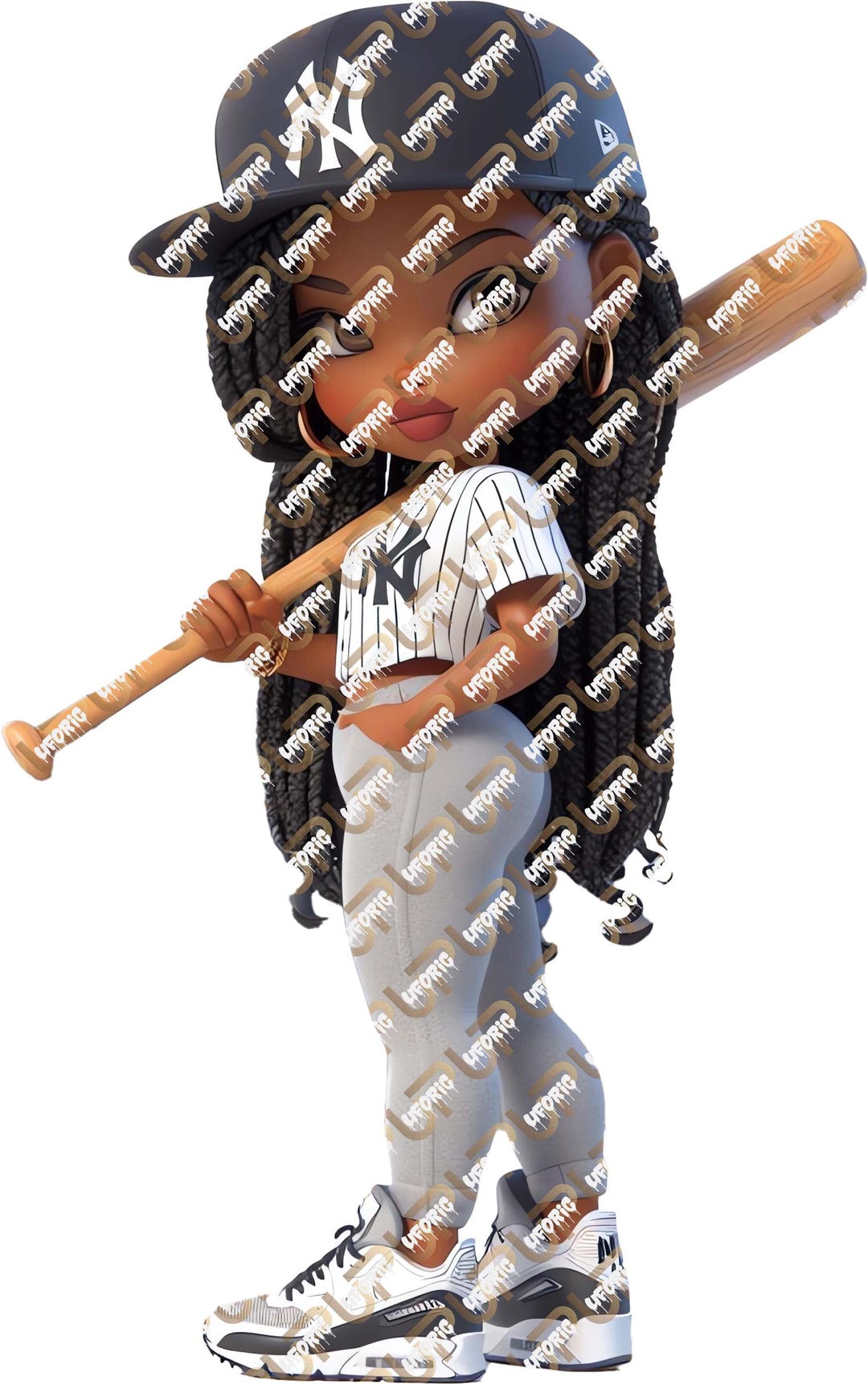 Chibi Baseball, Chibi Doll PNG, Chibi Doll Art, Chibi Doll African ...