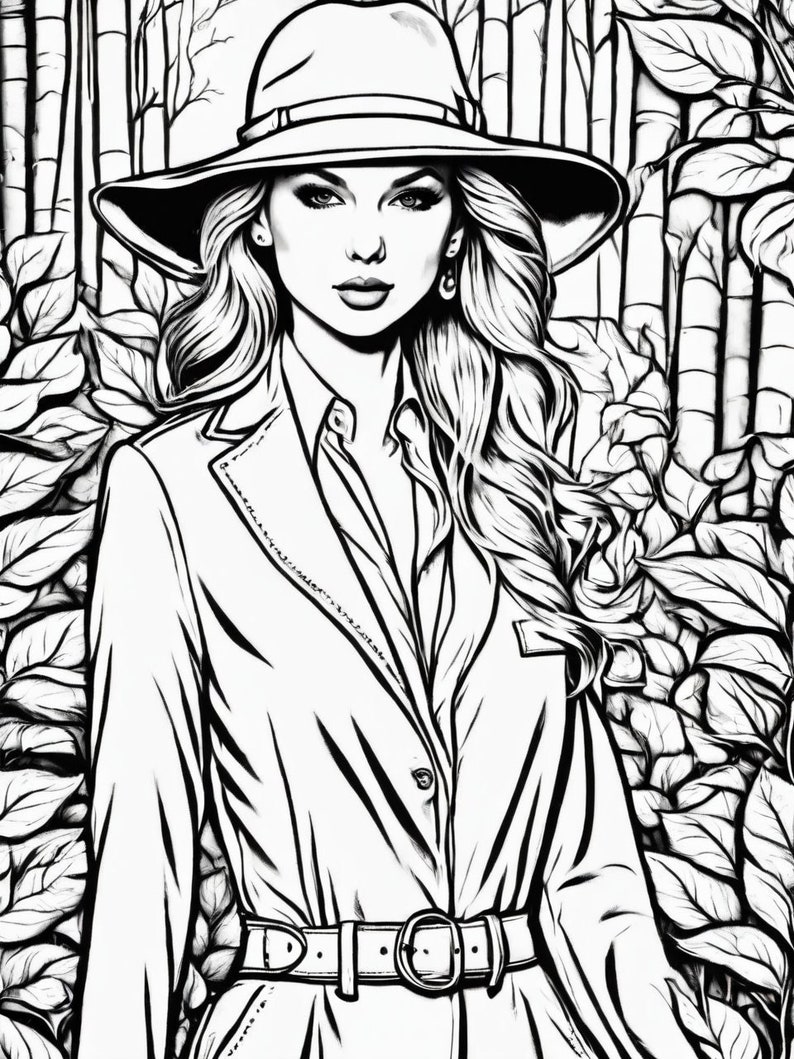 Taylor Swift Red Era Coloring Pages Instant Download Party Ideas Adult ...