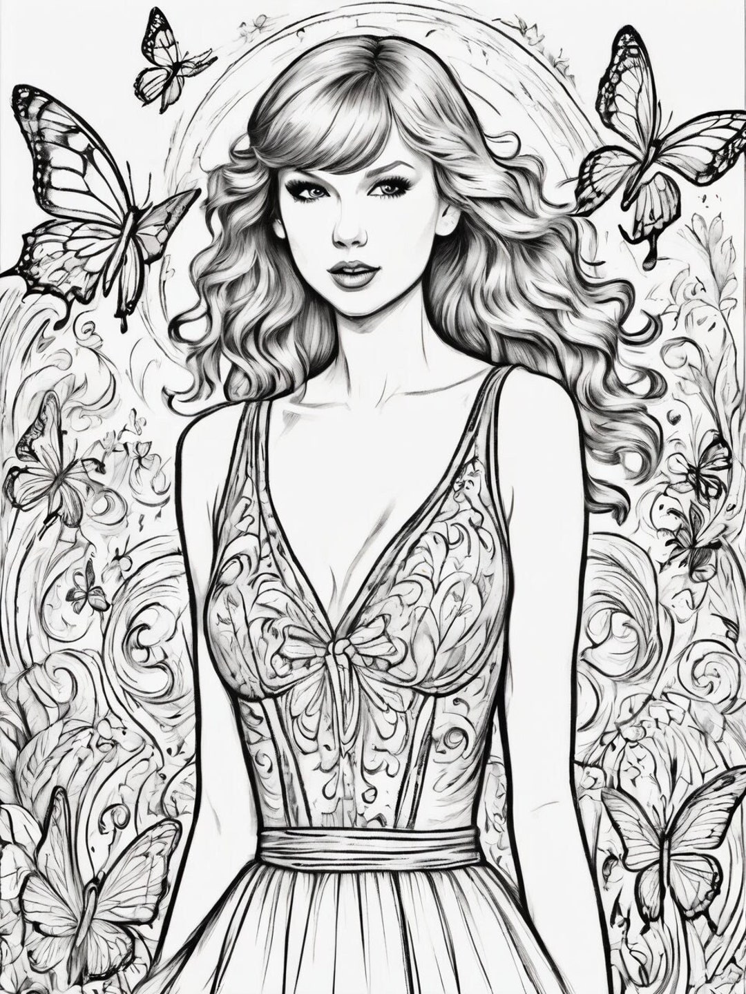 Taylor Swift Speak Now Era Coloring Pages Instant Download Party Ideas ...