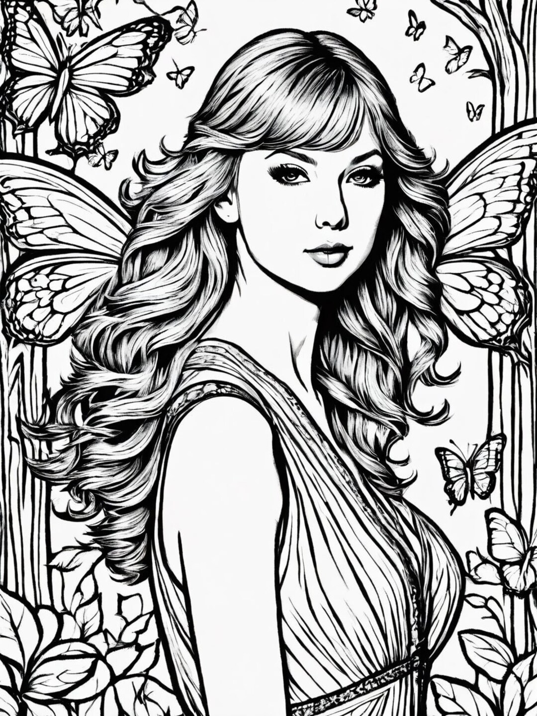 Taylor Swift Speak Now Era Coloring Pages Instant Download Party Ideas ...