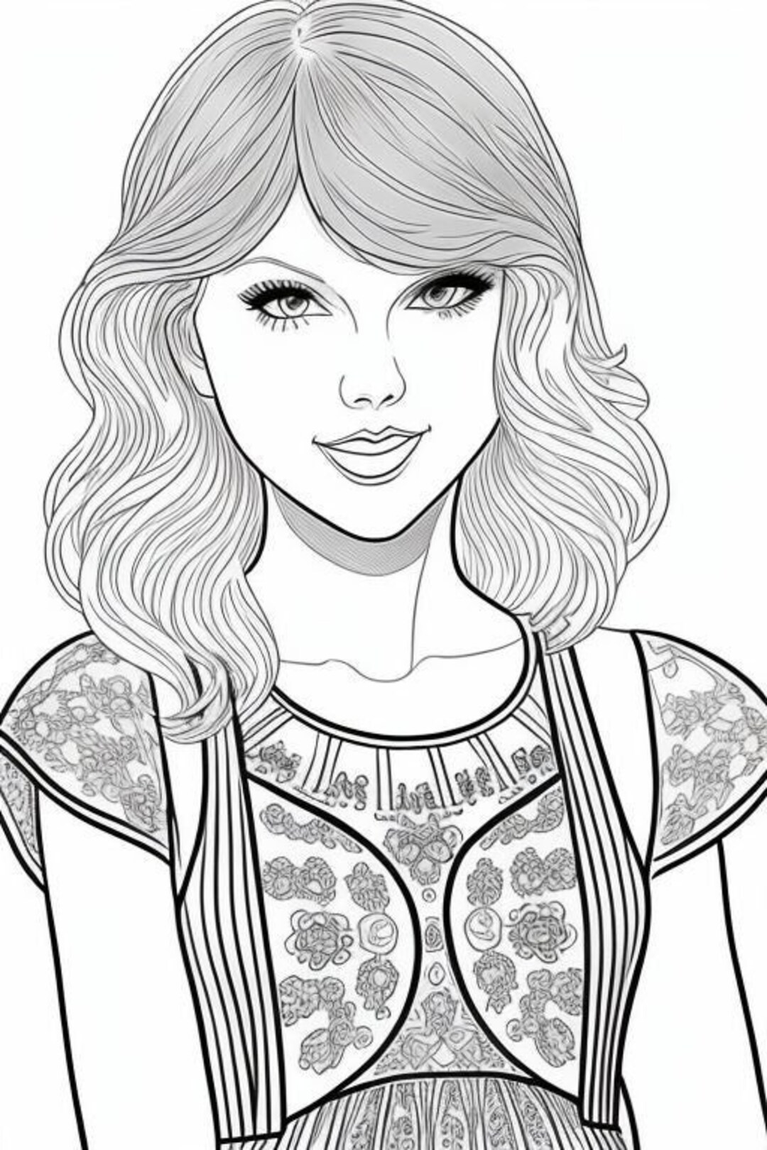 Taylor Swift Coloring Pages Instant Download Party Ideas Adult and Kids ...
