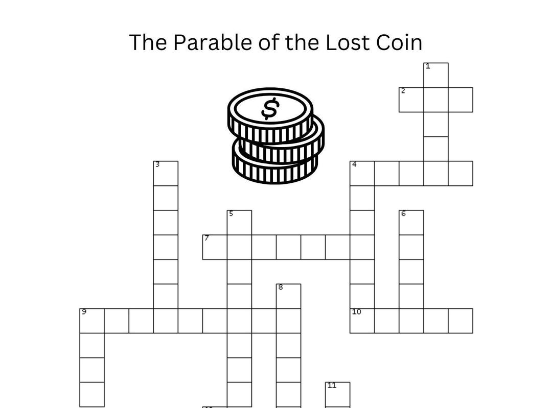 The Parable of the Lost Coin Crossword Game Bible Crossword Puzzle ...