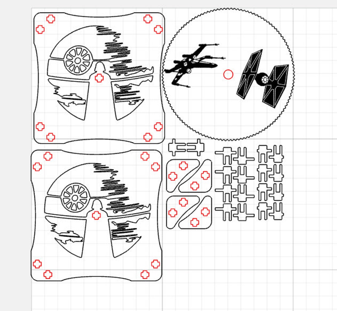 Death Star Fidget Spinner Cut File Svg Png Xcs File Laser - Etsy UK