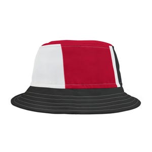 Red and Black Bucket Hat, Unisex Hat, Basketball Fan Hat, Chicago ...