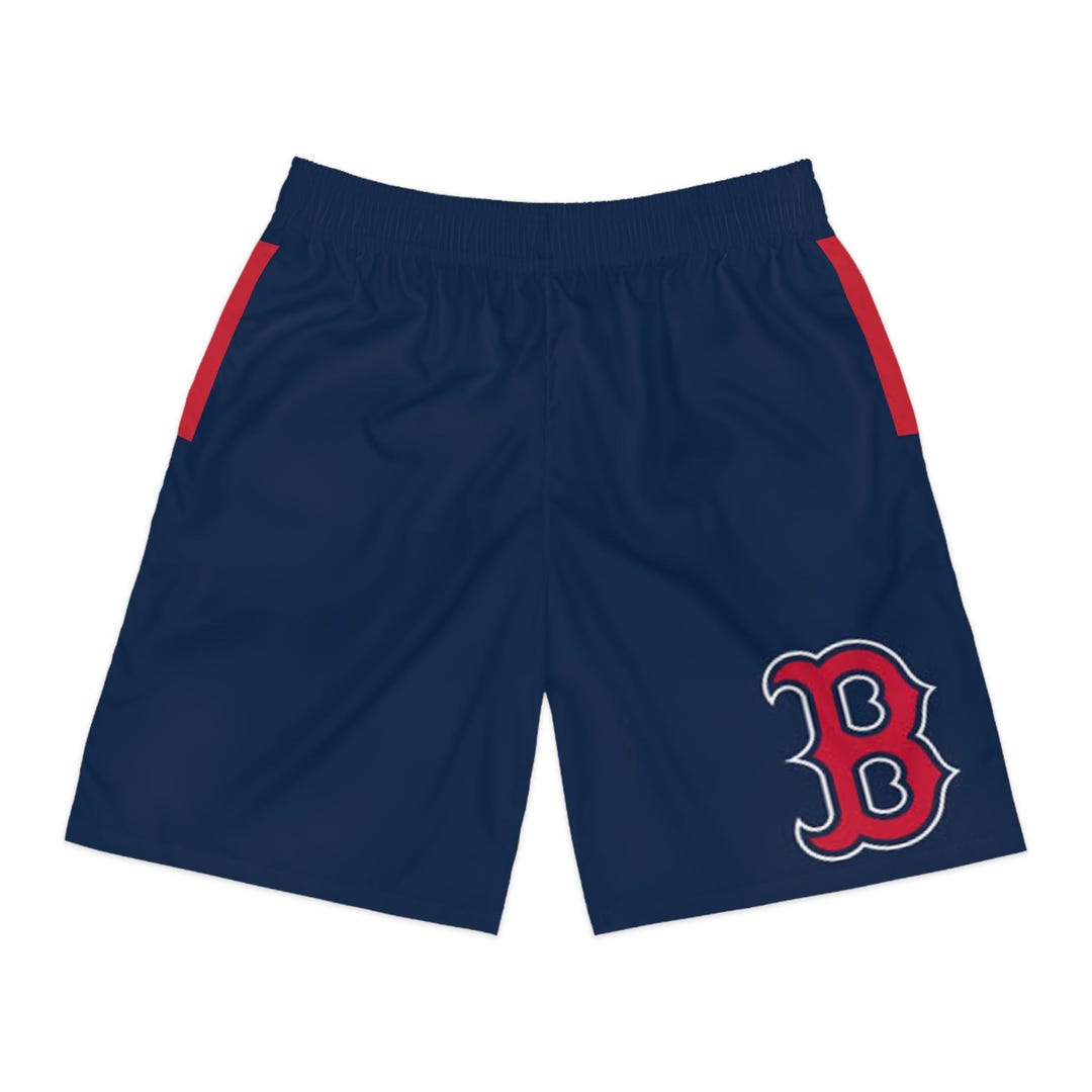 Red, White and Blue Men's Jogger Shorts, Vintage Boston Baseball Shorts ...