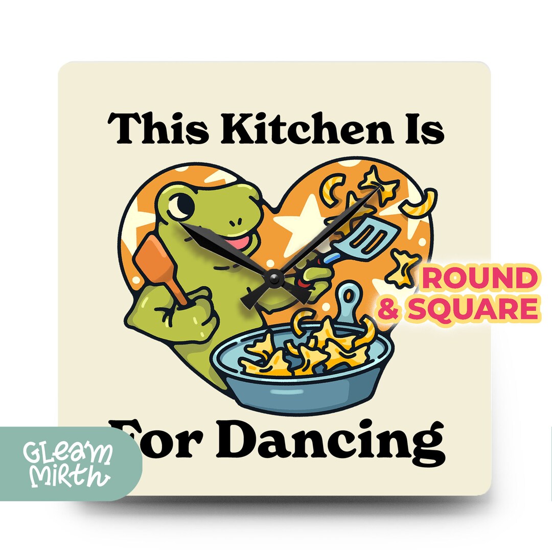 Kitchen Dancing Frog Clock, Frogs Cook Clock, Frogs Music Clock Home ...