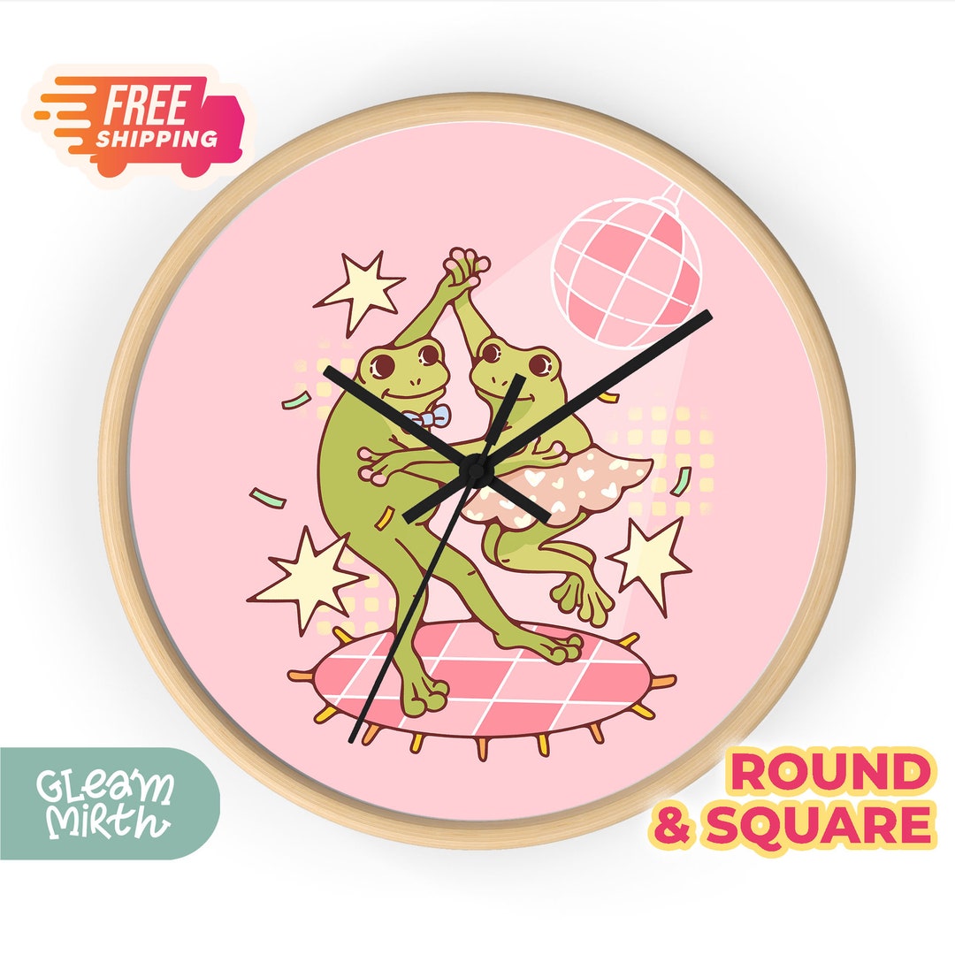 Custom Frog Couple Wall Clock, Cottagecore Decor, Cottagecore Kitchen ...