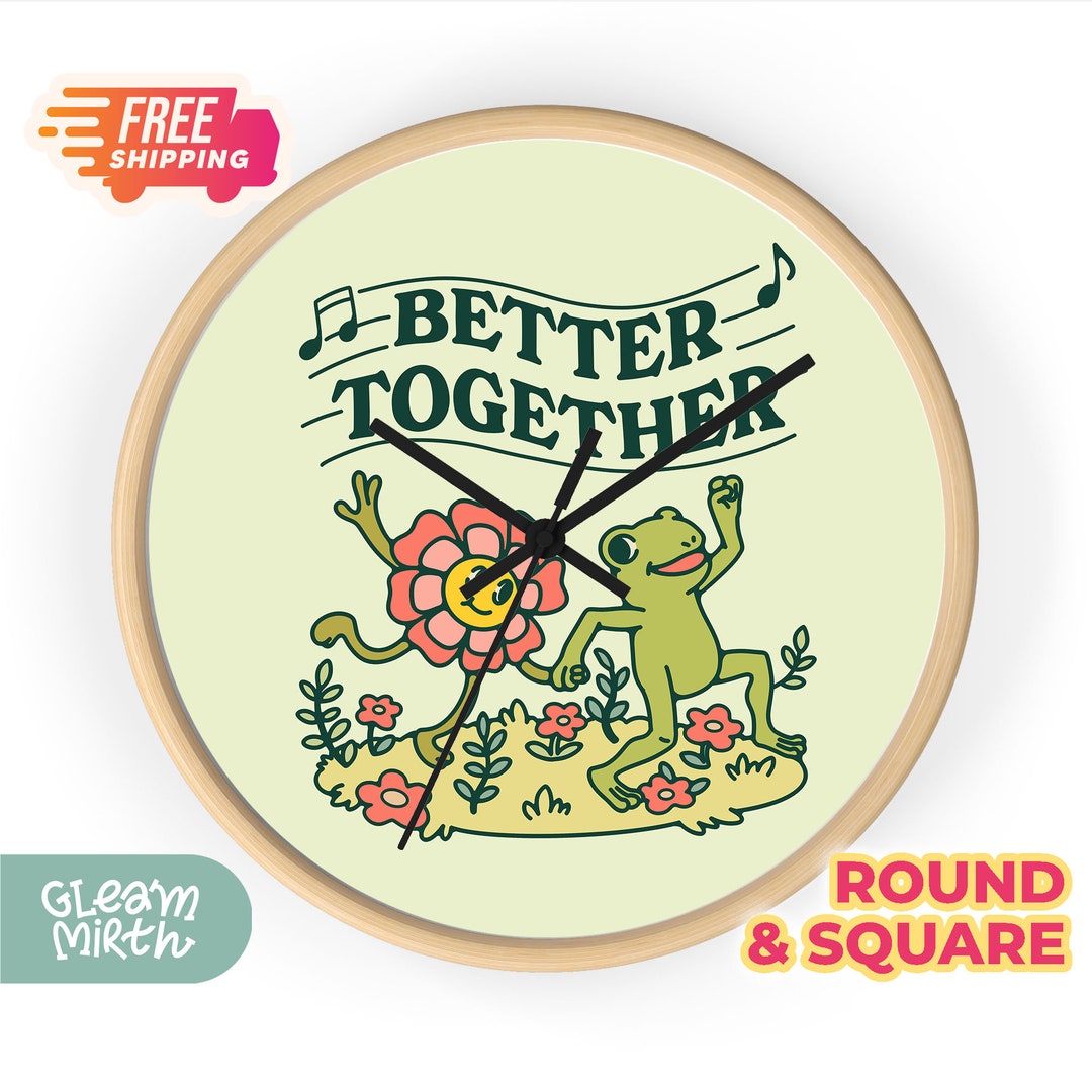 Better Together Friends Wall Clock, Cottagecore Decor, Cottagecore ...