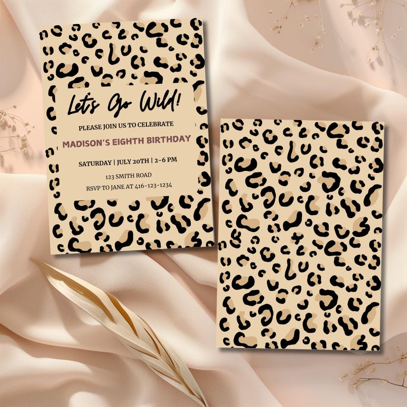 Animal Print Invite - Etsy