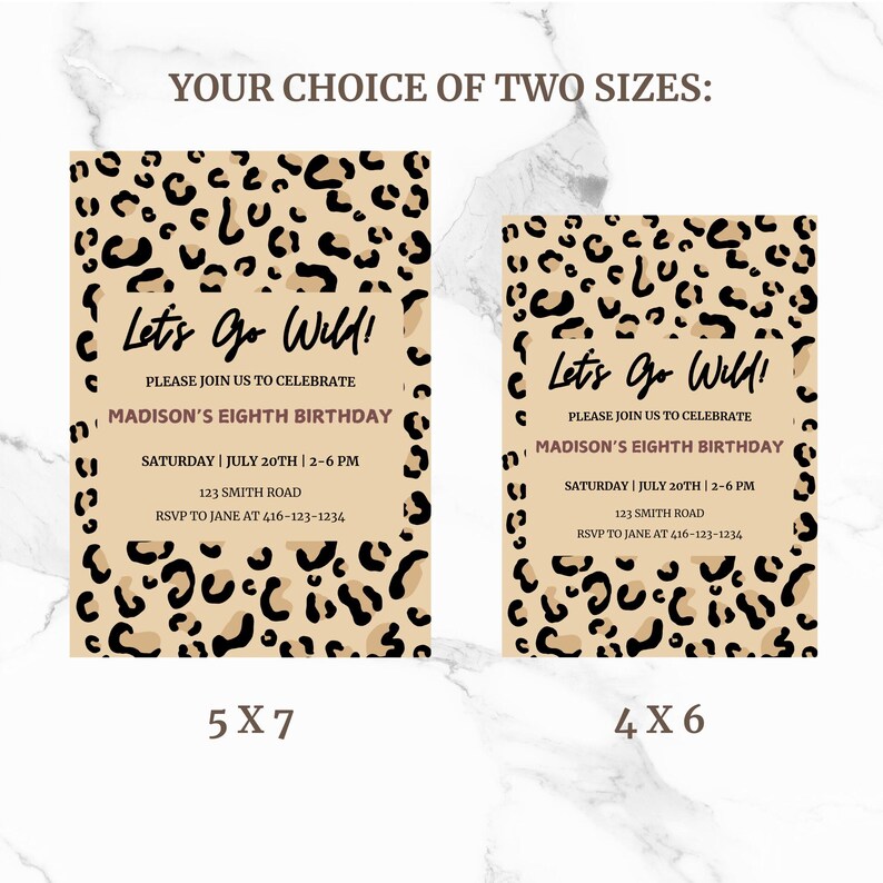 Leopard Cheetah Print Let's Go Wild Jungle Safari Kids Birthday ...